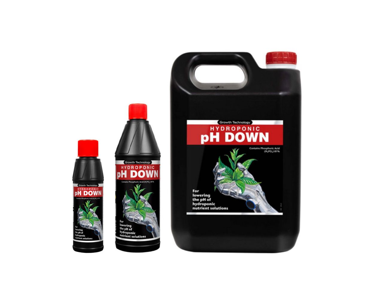 Growth Technology pH Down - pH Adjustment Solution for Hydroponics – Senua Hydroponics